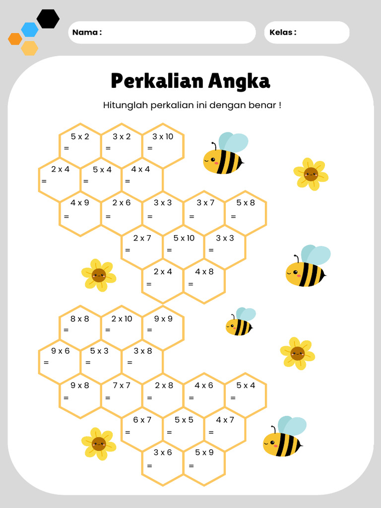 Worksheet Perkalian dan Pembagian SD | PDF