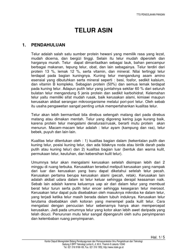 Telur Asin | PDF
