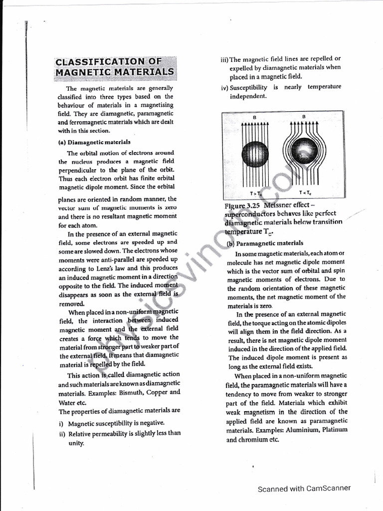 Classification of Magnetic Properties | PDF | Magnetism | Ferromagnetism
