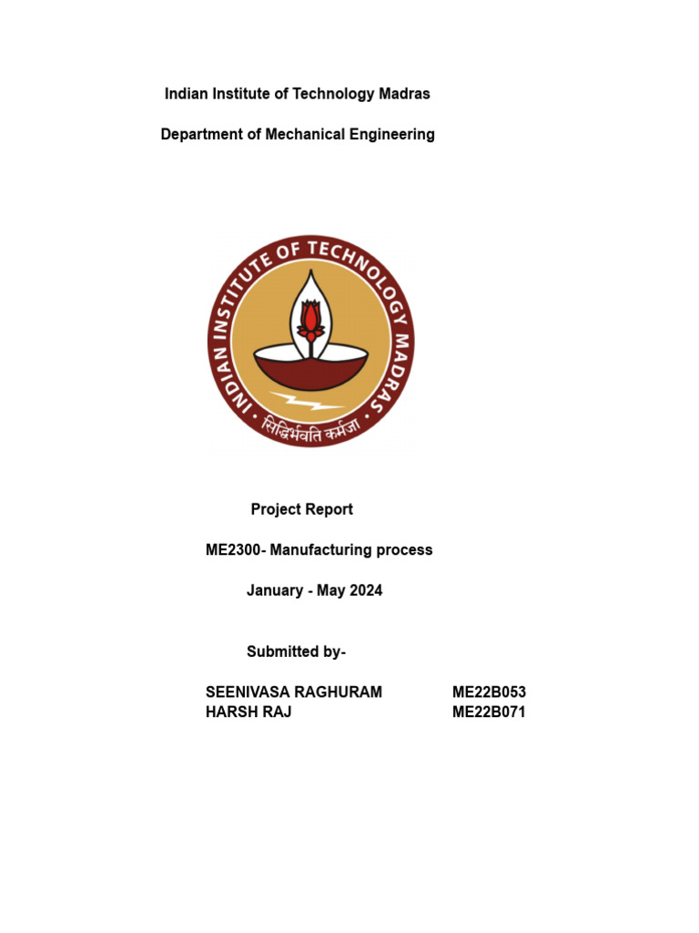 Document From Harsh Raj | PDF | 3 D Printing | Casting