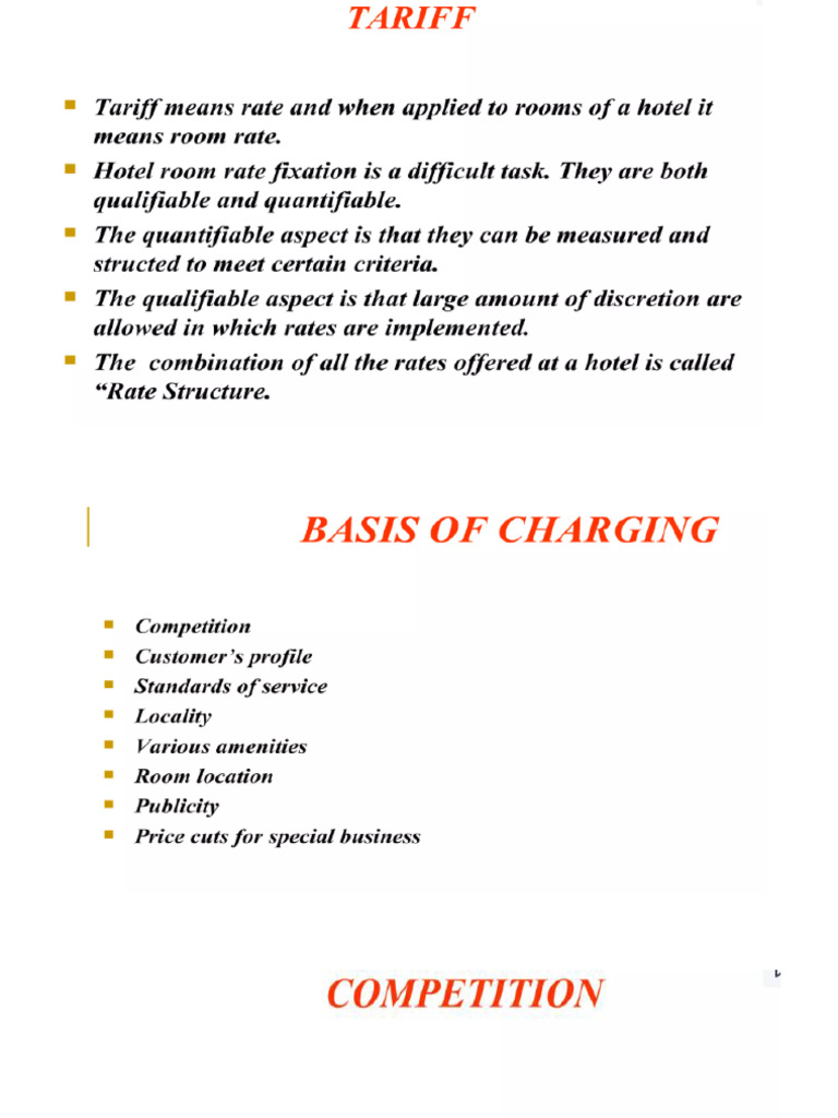 Tariff Plans | PDF