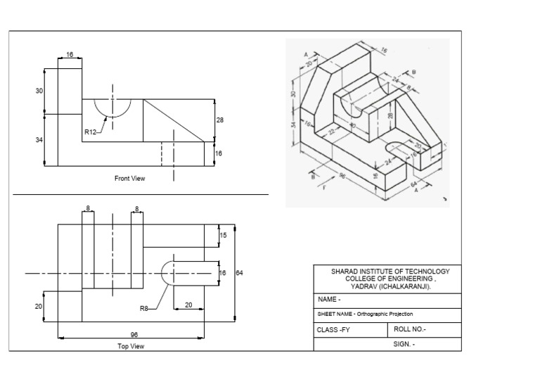 Orthographic Projection | PDF