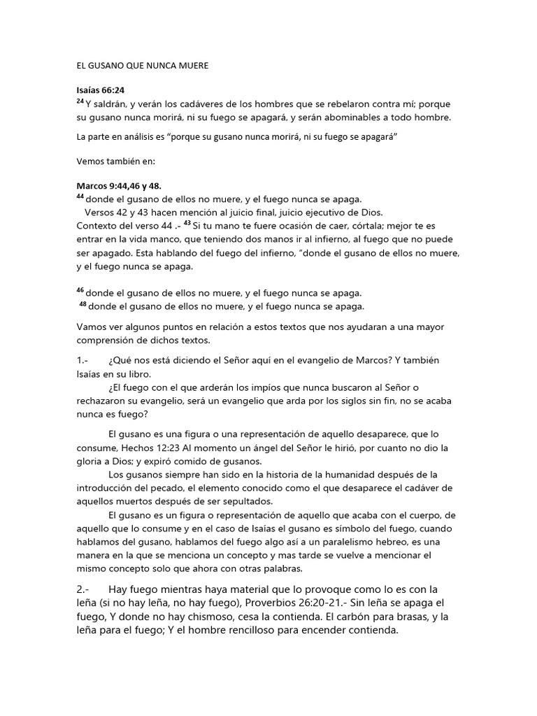 El Gusano Que Nunca Muere | PDF | Incendios | Infierno