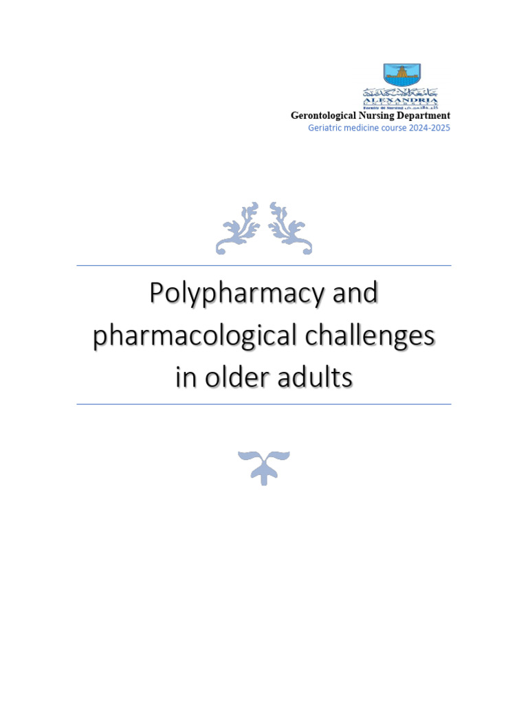 Polypharmacy and Pharmacological Challenges in Older Adults | PDF ...