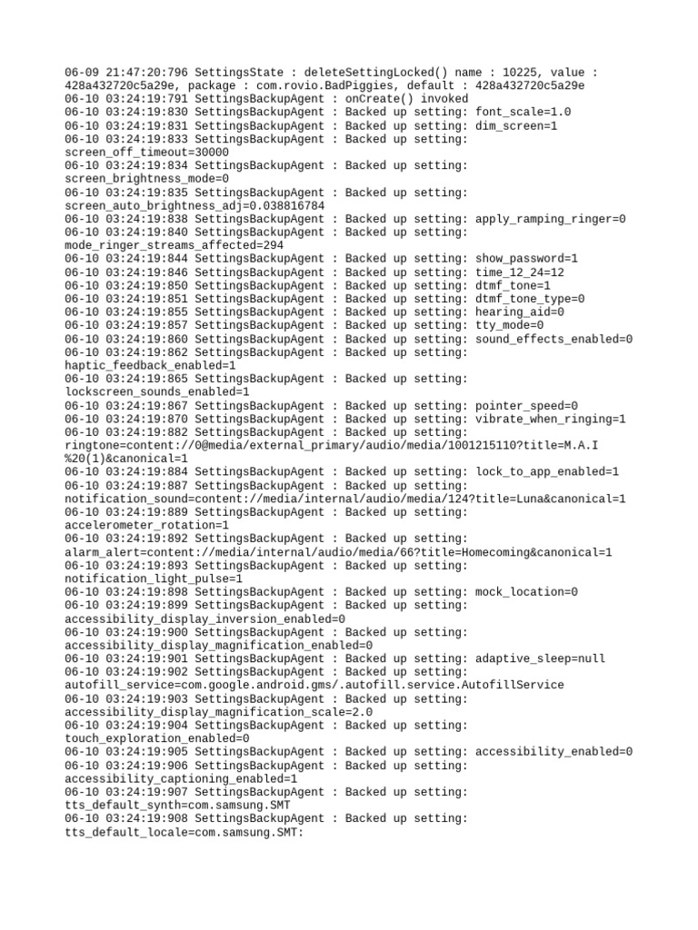 Settings Provider | PDF | Software | System Software
