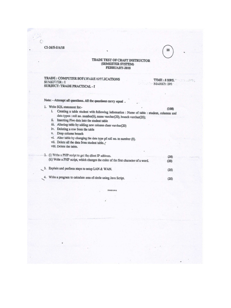 Trade Practical | PDF