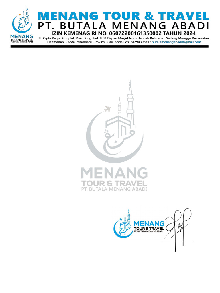 Surat Keterangan Umrah Maulana Ibrahim - 250715 - 140950 | PDF
