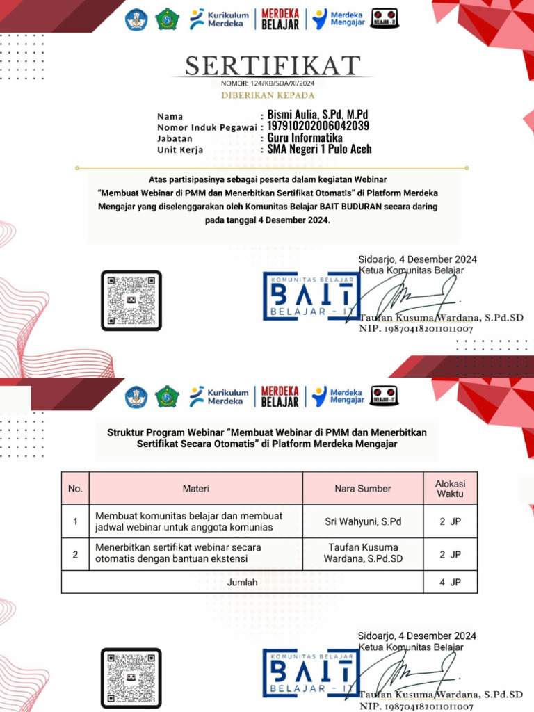Sertifikat PMM | PDF