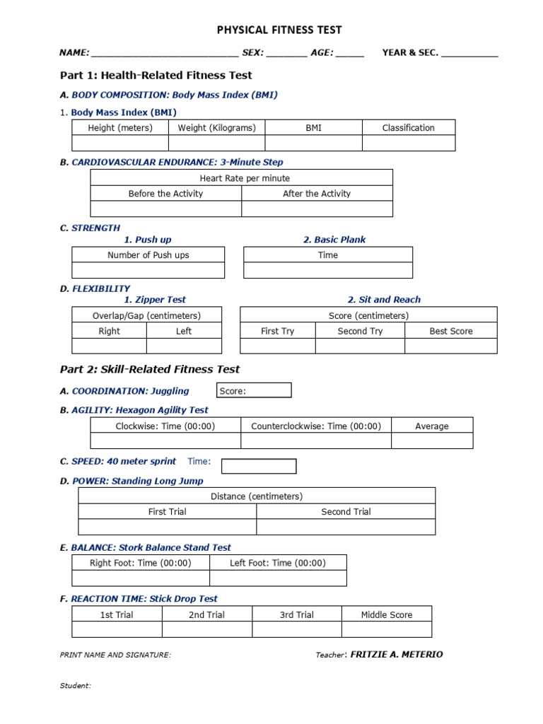 PFT Form Andpar Q 25 26 | PDF