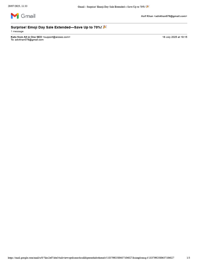 Gmail - Surprise! Emoji Day Sale Extended-Save Up To 70%! ? | PDF ...
