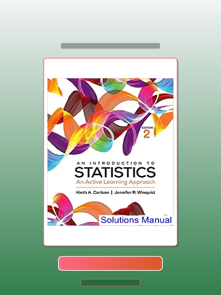 Introduction To Statistics An Active Learning Approach 2nd Edition ...