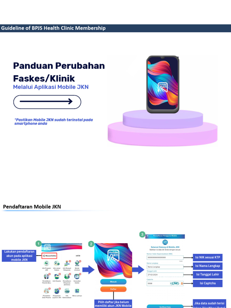 Panduan Daftar dan Ubah Data Mobile JKN | PDF