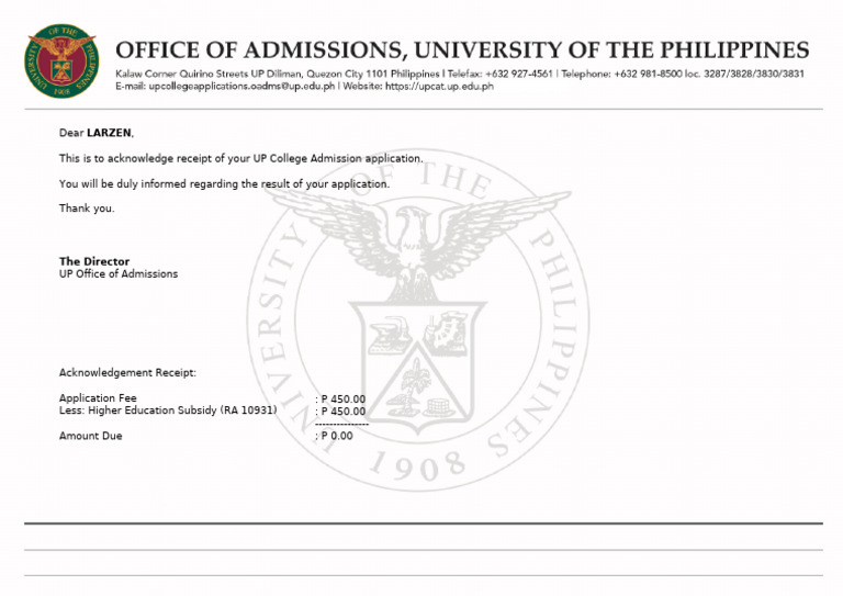 Upcat 2025 Ar 1255185519 | PDF