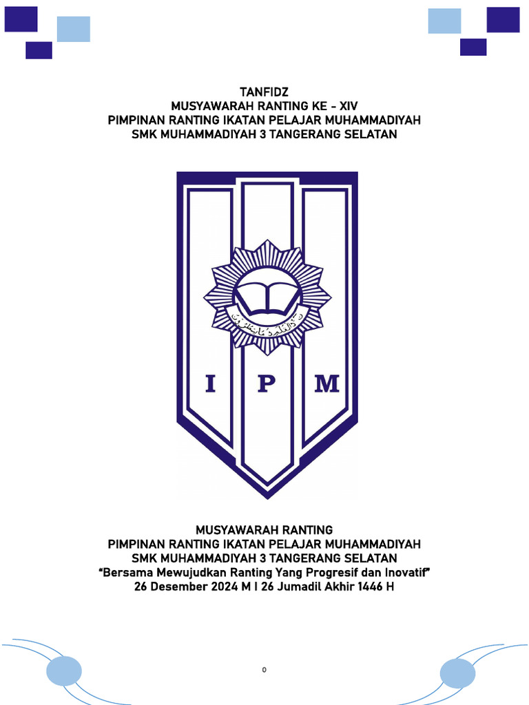 Musyawarah Ranting IPM SMK Muhammadiyah 3 | PDF