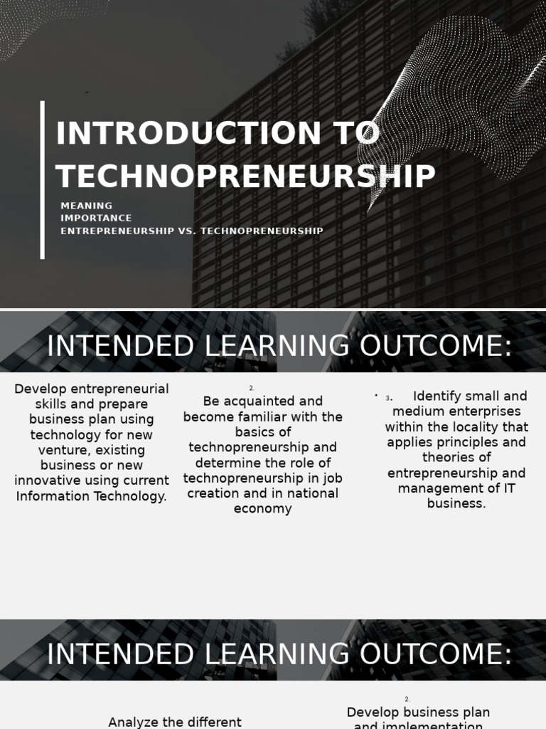 Understanding Technopreneurship Essentials | PDF | Entrepreneurship ...