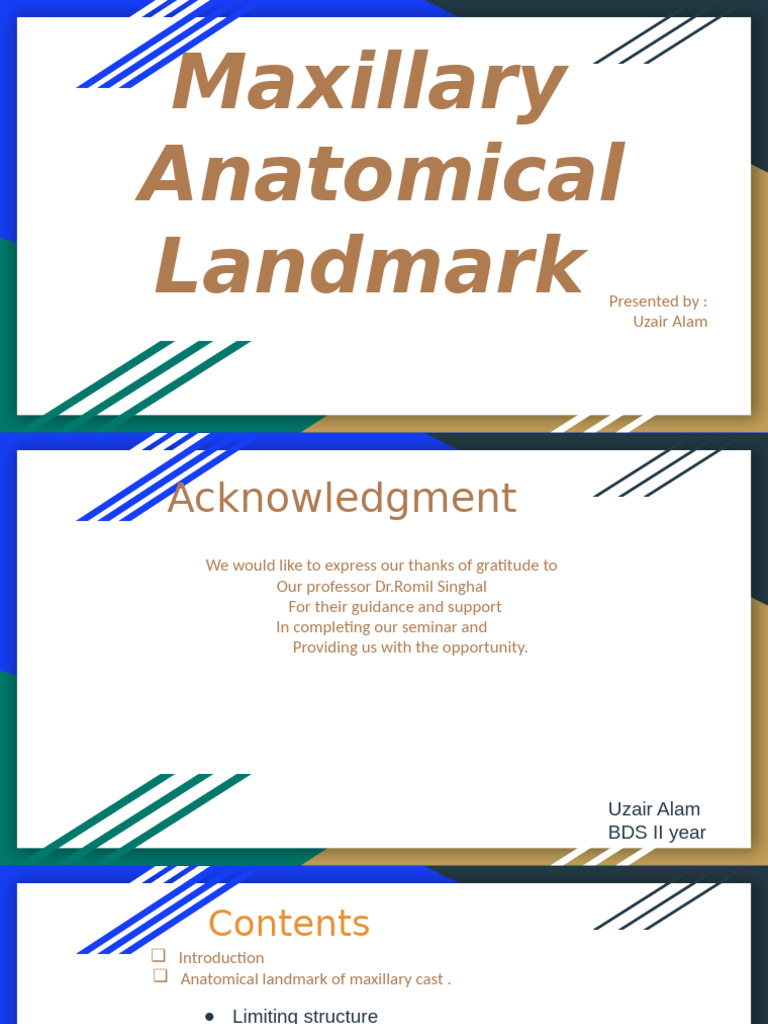Maxillary Anatomical Landmarks for Dentures | PDF | Dentures | Lip