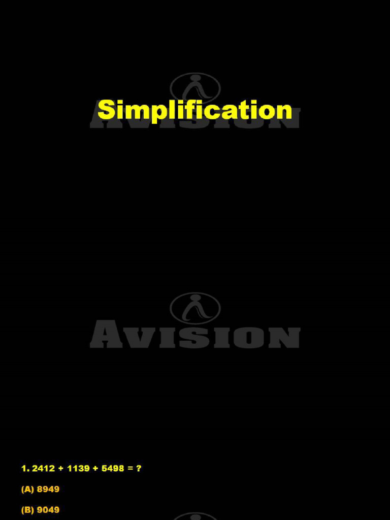 Simplification (1) - 1 | PDF