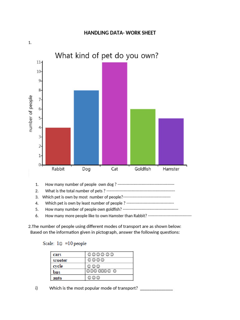 Handling Data WS | PDF