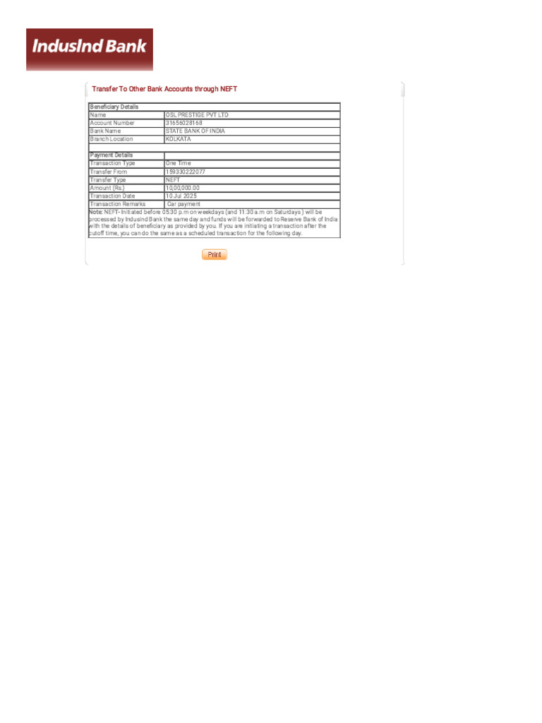 Payment Osl Prestige | PDF