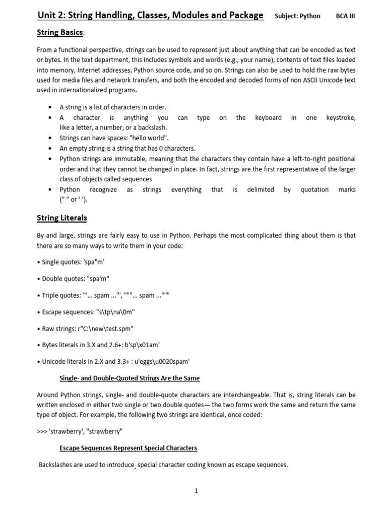 Python Unit 2 | PDF | Parameter (Computer Programming) | Class (Computer Programming)