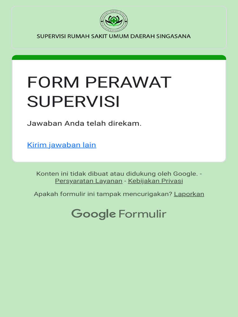 Form Perawat Supervisi 16 | PDF