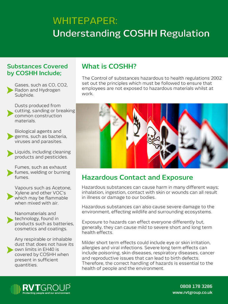 RVT Group Whitepaper Understanding COSHH Regulation 2022 2022 10-10 ...