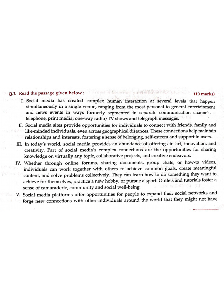 Comprehension Passage Practice Questions | PDF