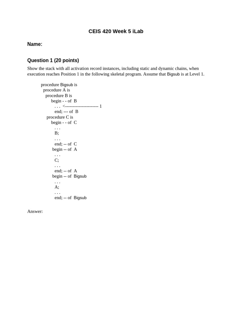 CEIS420 Week 5 ILab Solution | PDF