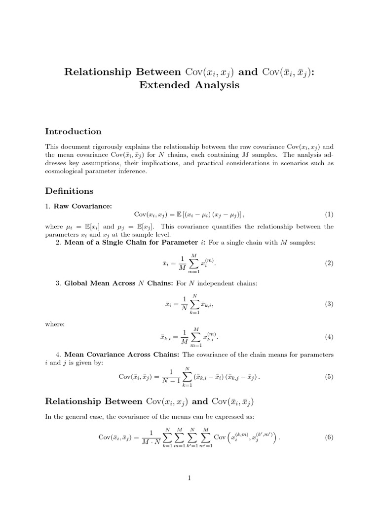 DEMO MCMC Covariance Analysis | PDF | Covariance | Probability Theory