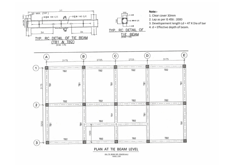 Drawing - Tie Beam | PDF