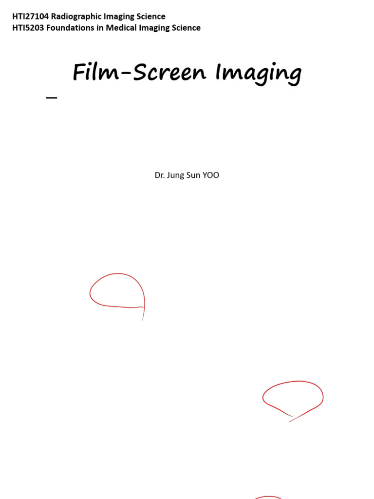 Film-Screen Imaging Fundamentals | PDF | X Ray | Radiography