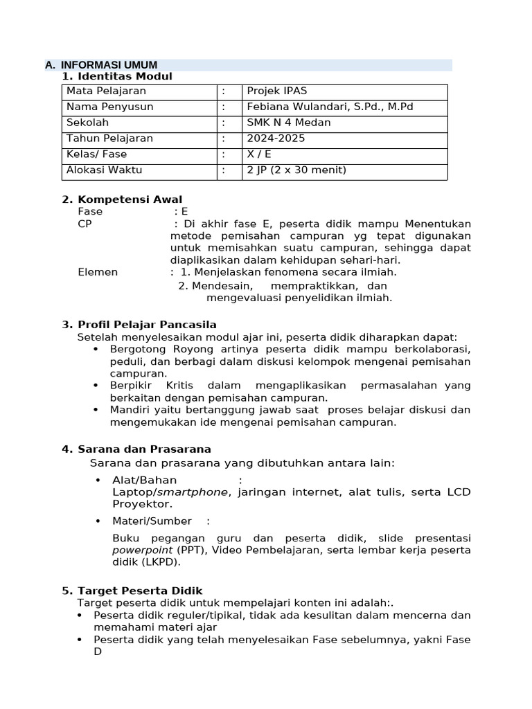 Modul Ajar Ukin BLM Fix | PDF