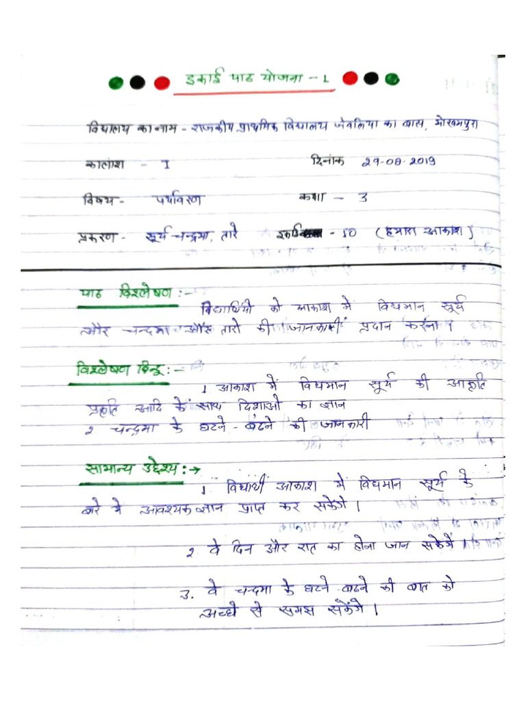 BSTC Daily Lesson Plan | PDF