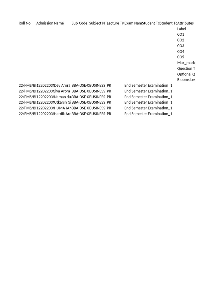 End Semester Examination External Exam Bba-Dse-015 A 30062025 | PDF