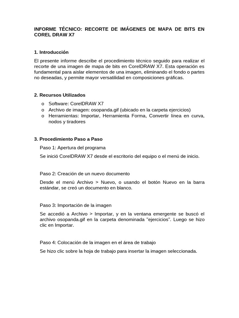 Recorte de Imágenes en CorelDRAW X7 | PDF | Botón (Computación) | Software
