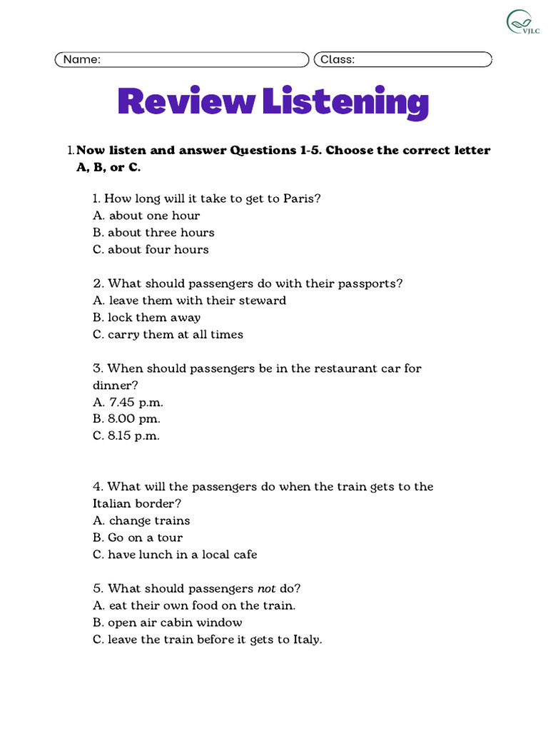 Review Listening | PDF