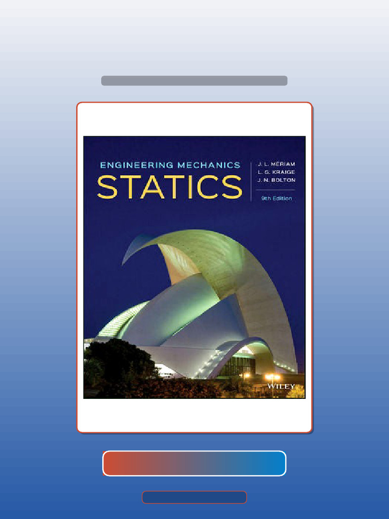 Engineering Mechanics Statics 9th Edition by Meriam Ebook and TestBank ...