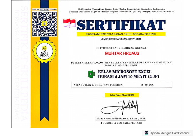 Sertifikat Komputer MC - Excel | PDF