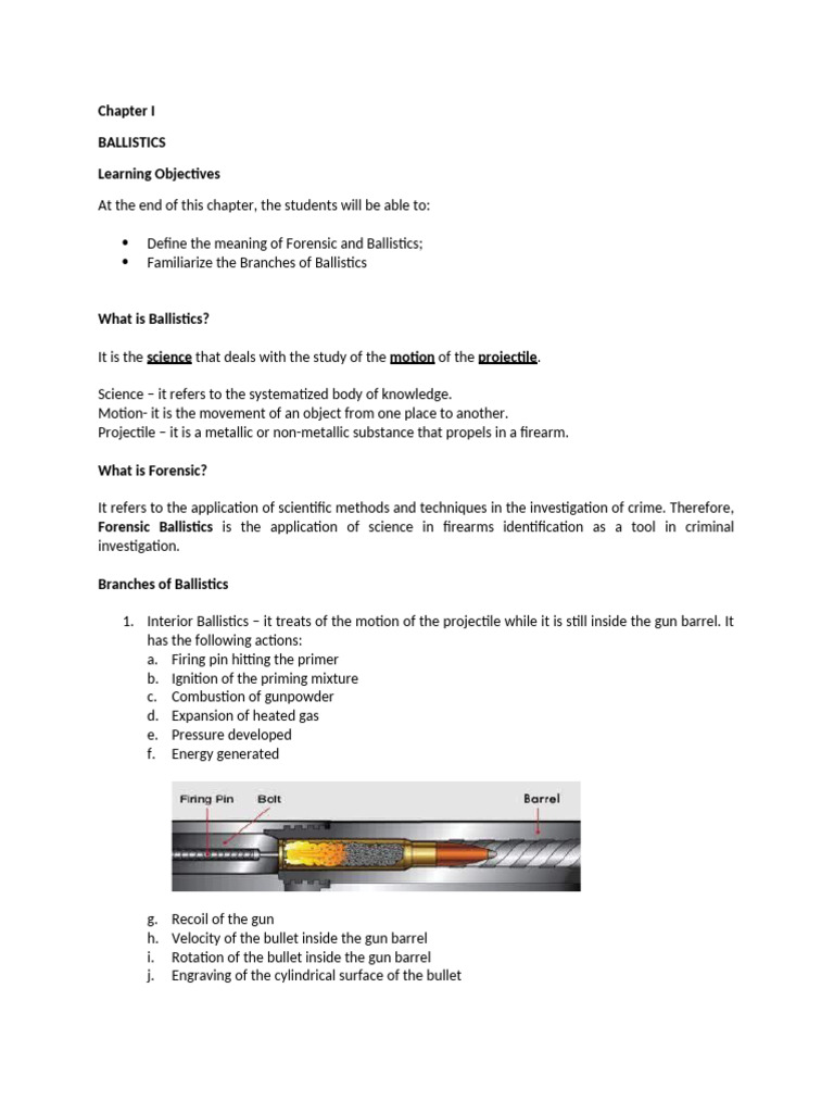 Textbook in Forensic Ballistics | PDF | Cartridge (Firearms) | Gun Barrel