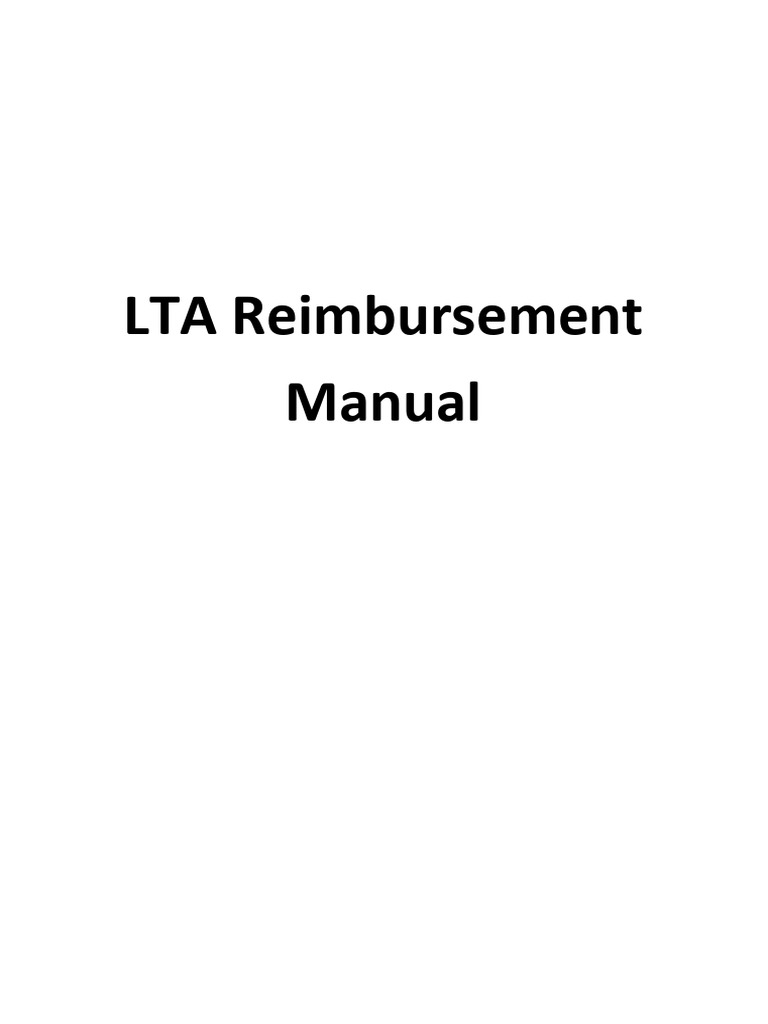 User Manual LTA Reimbursement | PDF