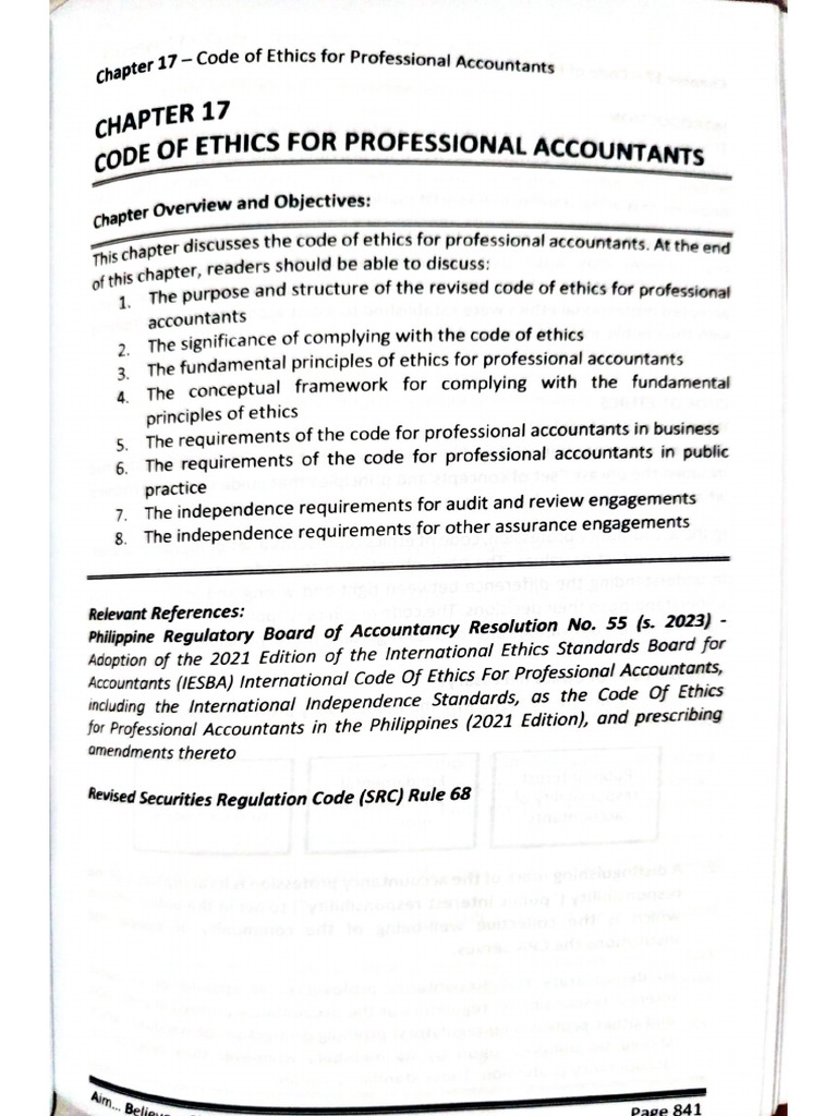 Code Of Ethics For Professional Accountants Pdf
