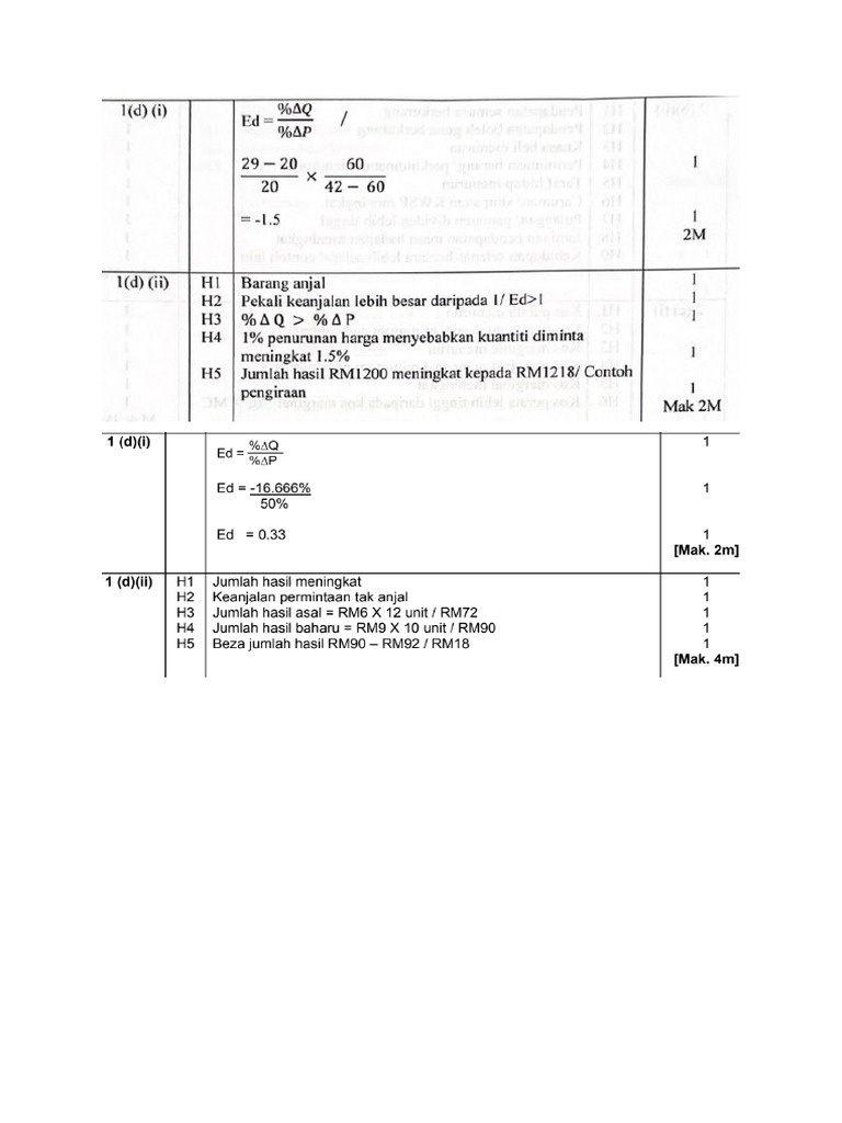 Jawapan Soalan Kepentingan Keanjalan Firma Dan Kerajaan | PDF