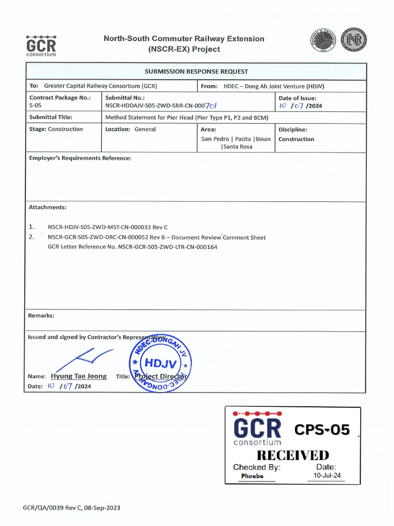 MST of Pier Head (Pier Type P1, P2 and BCM) Rev. C CN-000033 | PDF ...