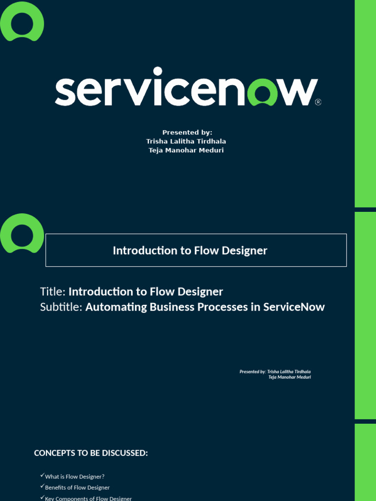 Intro To Flow Designer | PDF | Automation | Business Process
