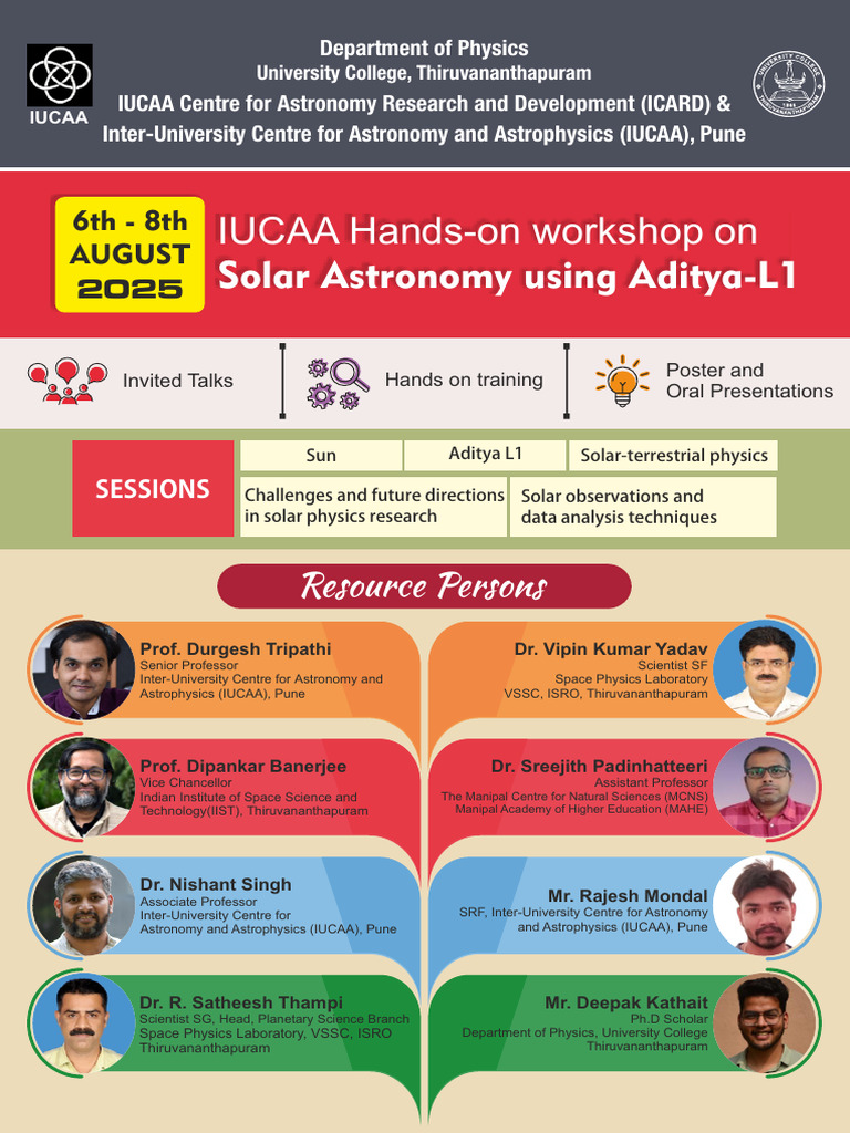 IUCAA Solar Astronomy Workshop 2025 | PDF | Natural Sciences | Physical ...
