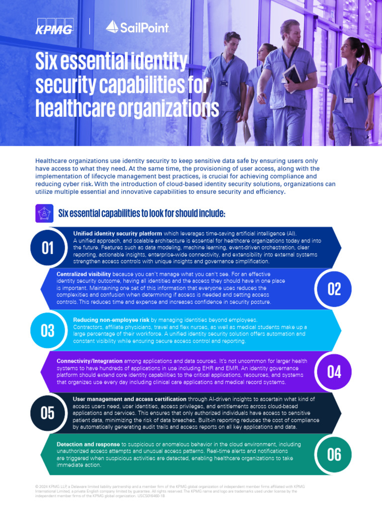 six-essential-identity-security-healthcare-kpmg-sailpoint | PDF ...