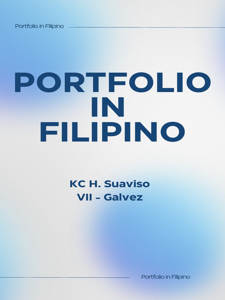 Filipino Student Portfolio Collection | PDF