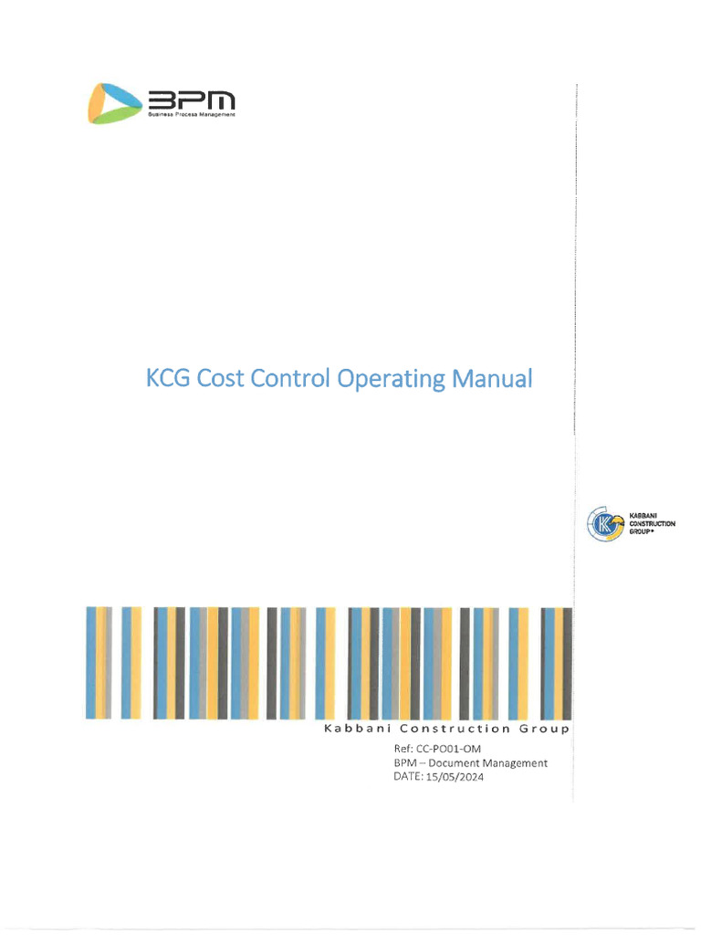KCG Cost Control Operating Manual | PDF
