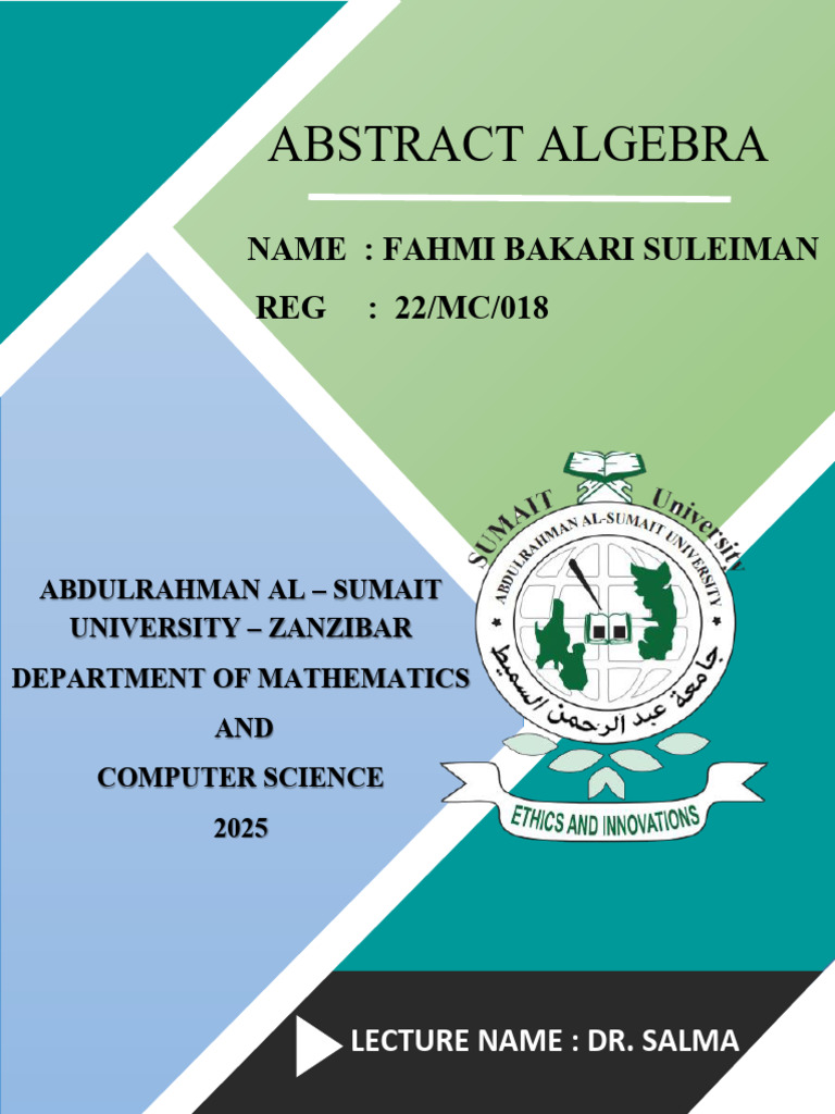 Abstract Algebra Concepts and Definitions | PDF | Group (Mathematics ...