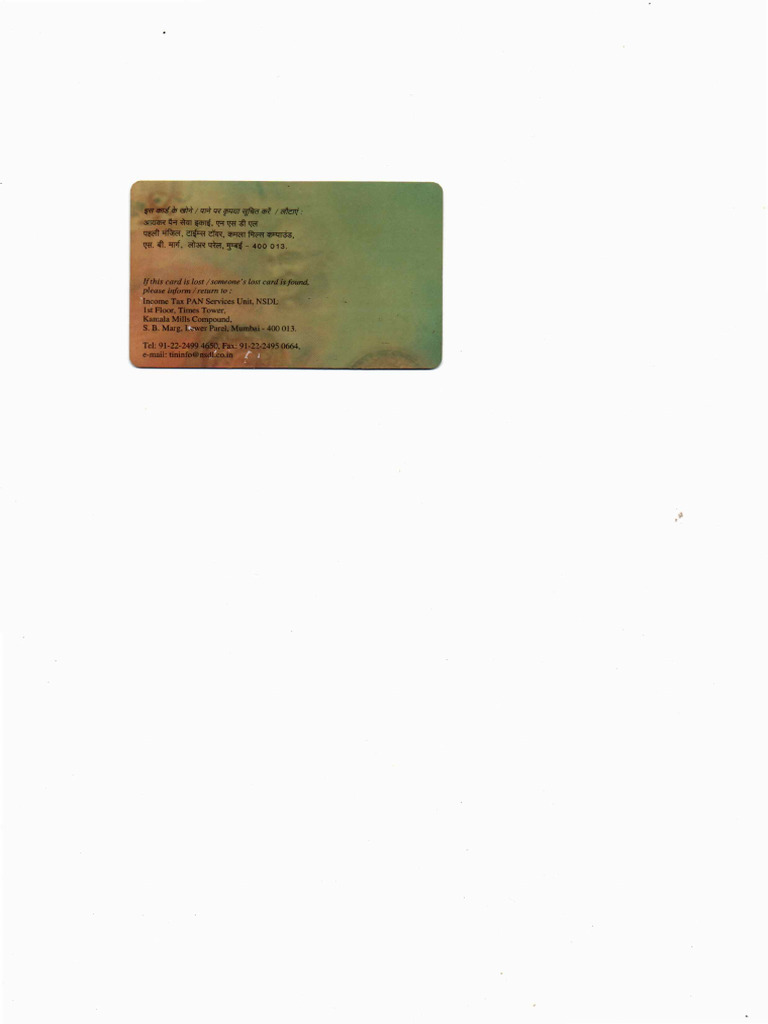 Income Tax Back | PDF